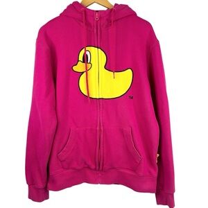 Pancoat | Tops | Pancoat Pink Fuzzy Yellow Duck Korean K Pop Full Zip ...
